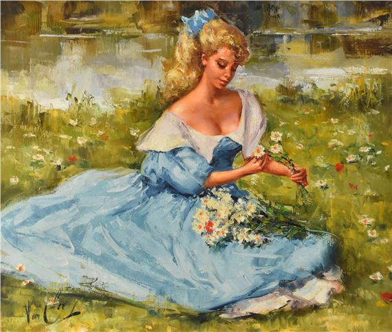 Robert Van Cleef | Pensive in Blue | MutualArt