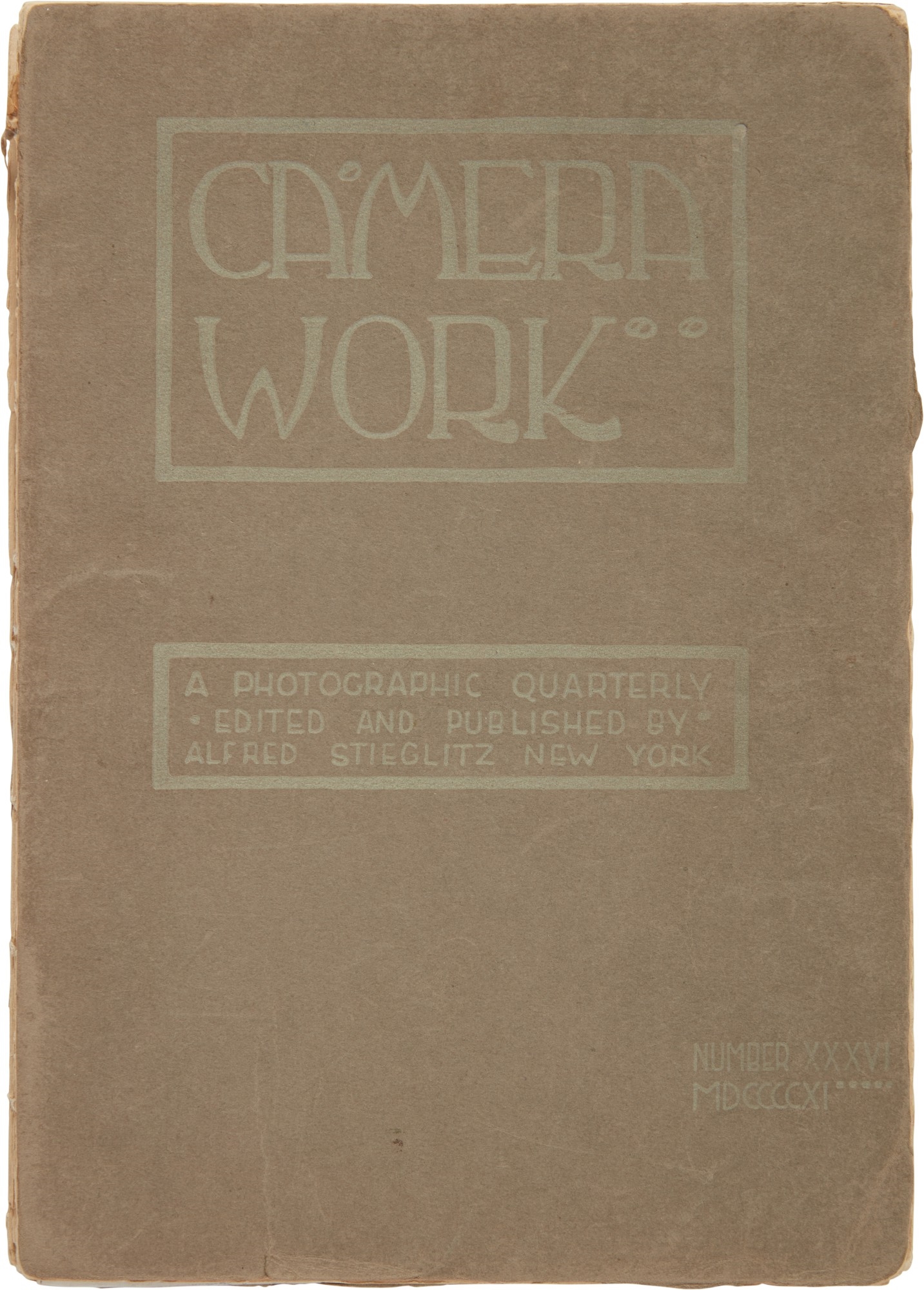 Alfred Stieglitz | Camera Work Number 36 (1911) | MutualArt