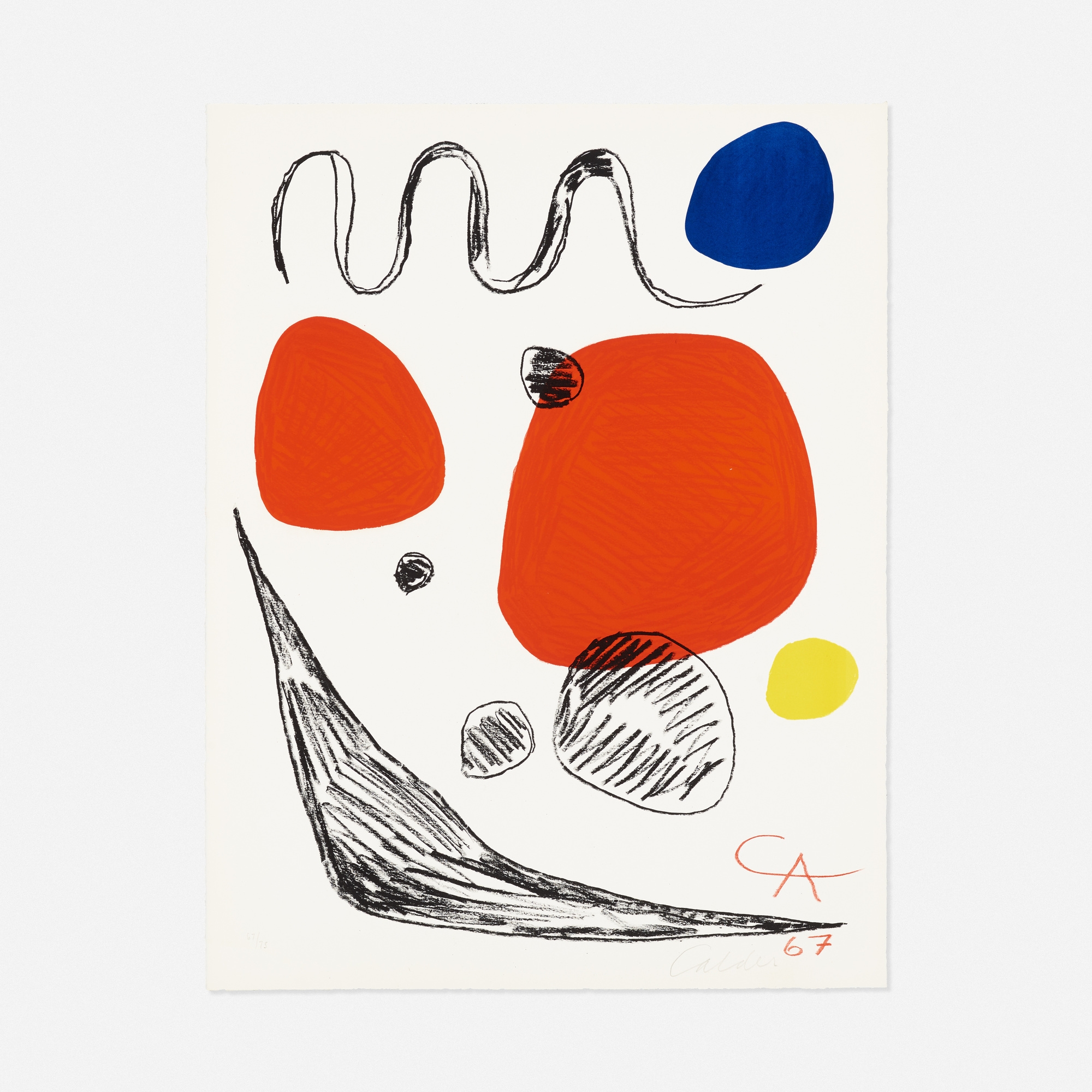 Alexander Calder | Red, Blue and Yellow Spheres (1967) | MutualArt
