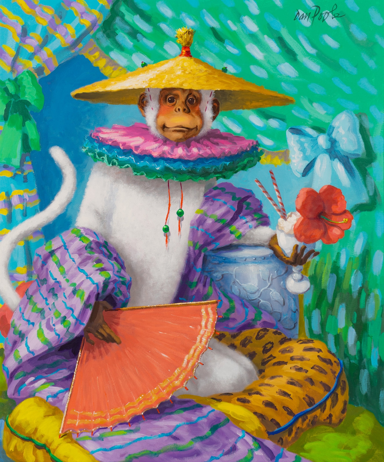 Dan Poole | Monkey Peeling Banana and Monkey with Fan and Soda (1989 ...