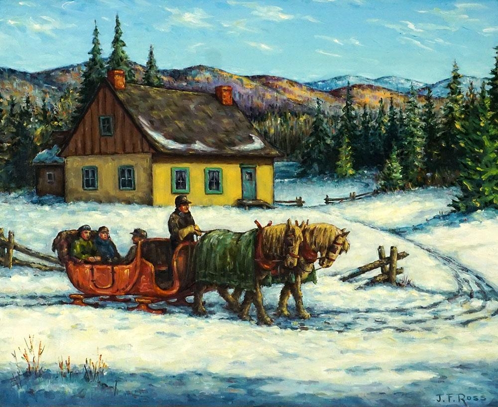 Jack Fenwick Ross | Canadian Winter Scene (1959) | MutualArt