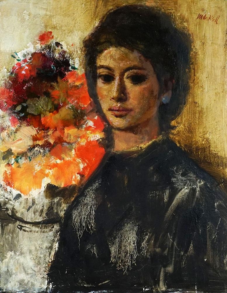 Jack Markell | Girl and Flowers | MutualArt