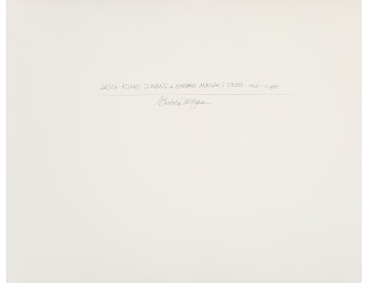 Barbara Morgan | Ansel Adams Jumping in Barbara Morgan's Studio | MutualArt