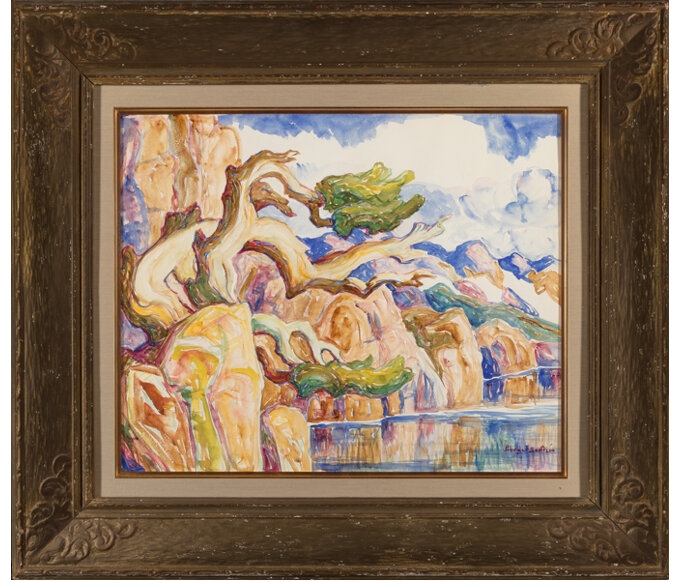 Birger Sandzén | Timberline Trees (Circa 1928) | MutualArt