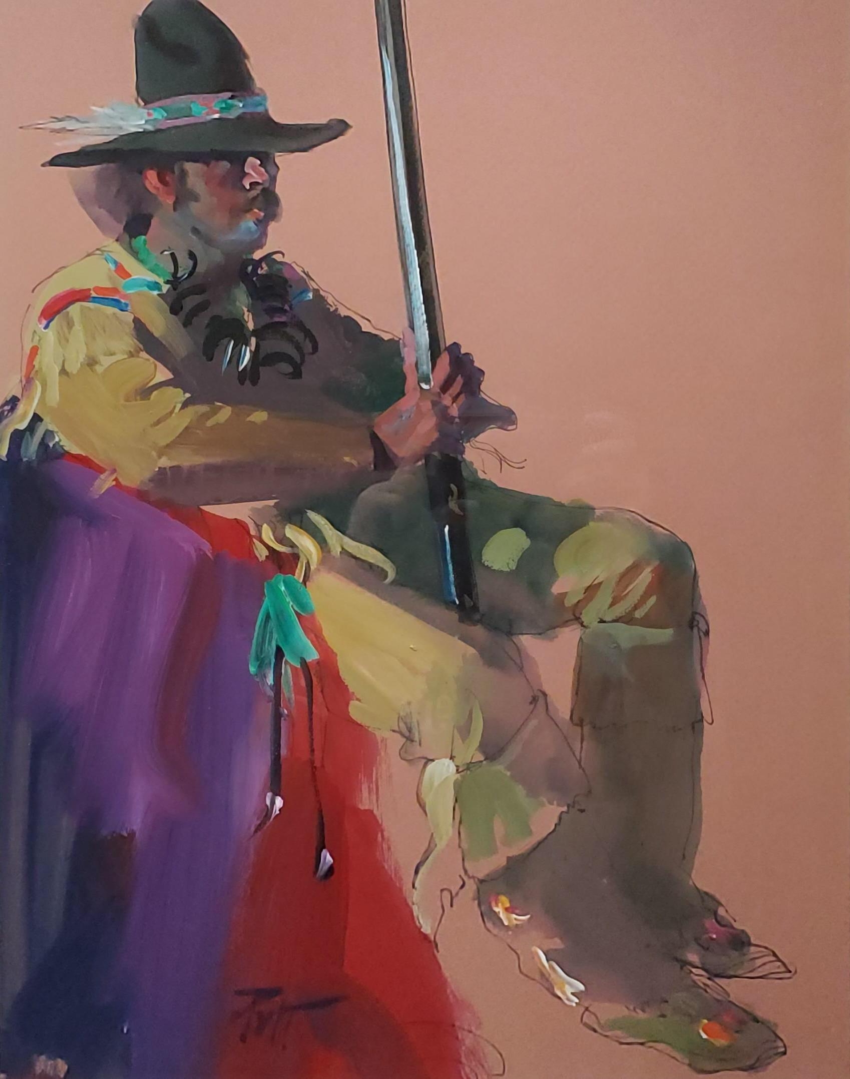 Donald Putman | Seated Vaquero Holding Rifle | MutualArt