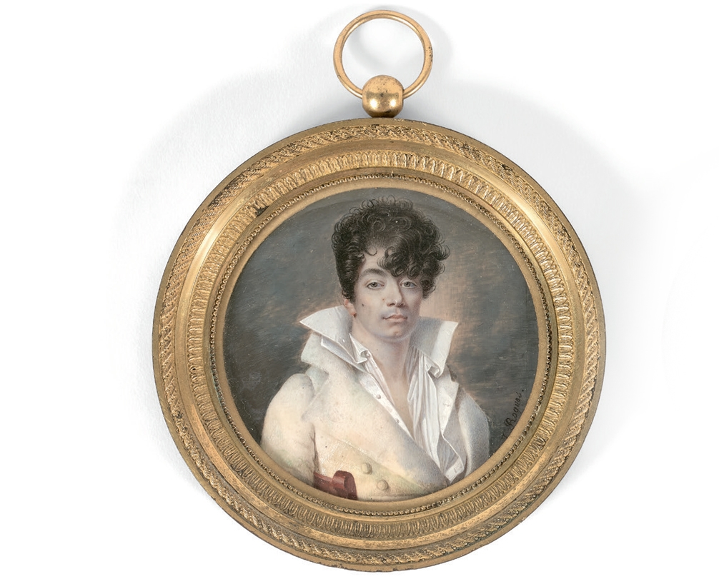 Joseph Roques | Un jeune homme en buste aux cheveux bouclés (1820 ...