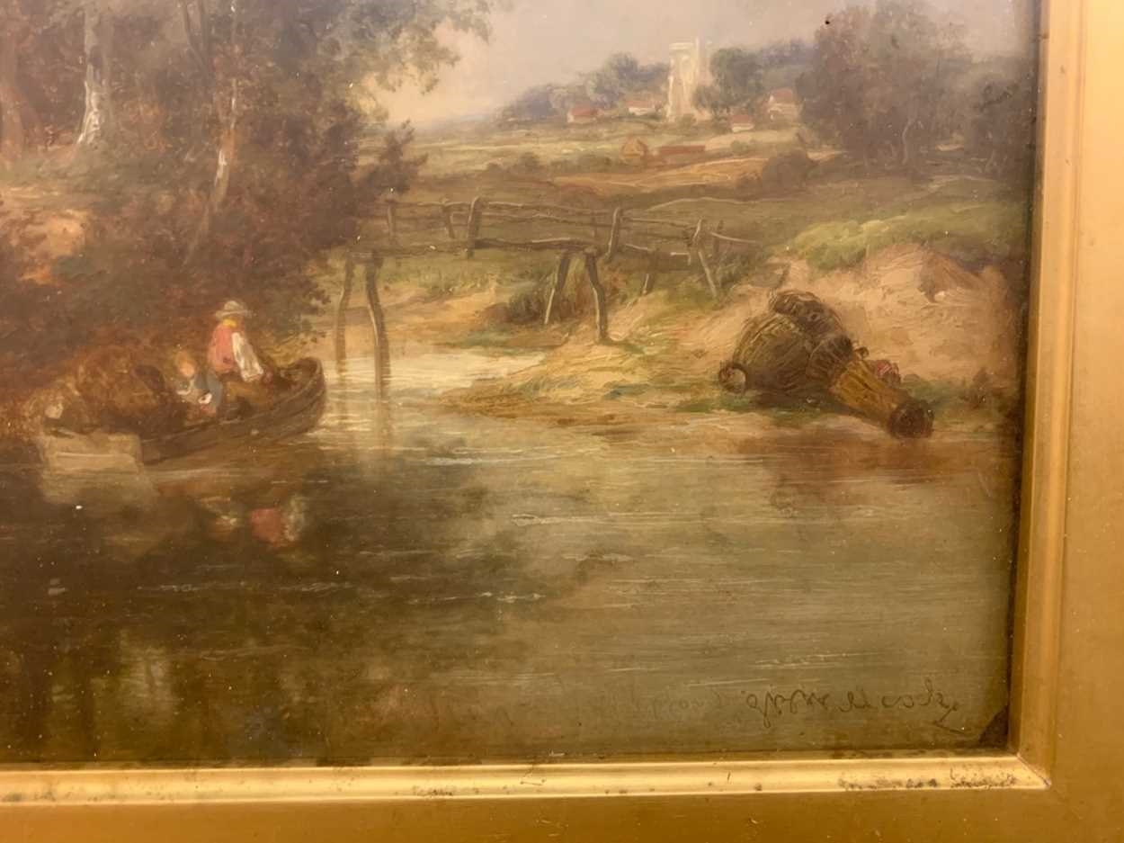 George Barrell Willcock | Eel catchers | MutualArt