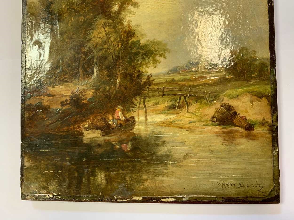 George Barrell Willcock | Eel catchers | MutualArt