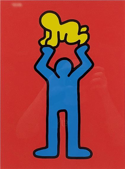 Keith Haring | Man Holding Radiant Baby | MutualArt