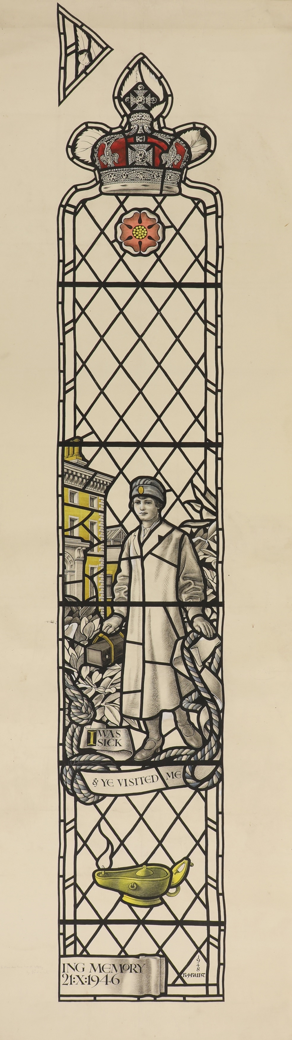 Henry J. Hunt | Designs for a stained glass window scheme (1948 - 1949 ...