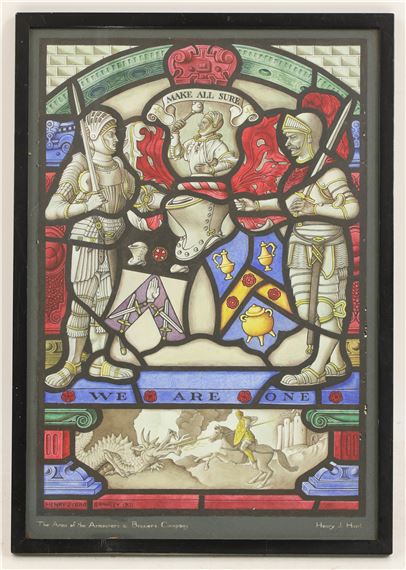 Henry J. Hunt | Three stained glass designs (1940) | MutualArt