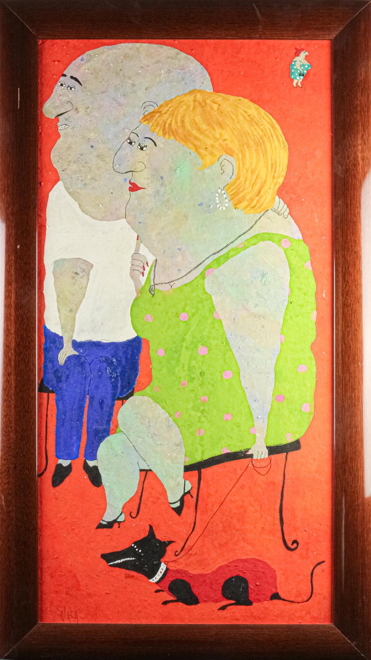 Elisabeth Sabala | Couple with a dog | MutualArt