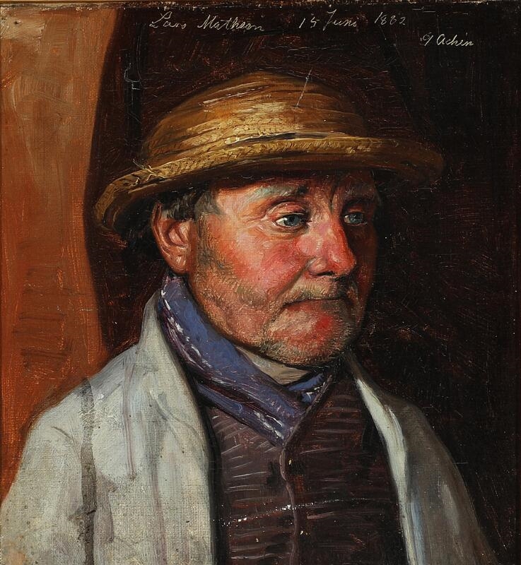 Georg Nicolaj Achen | Portrait of publican Lars Mathson (1882) | MutualArt