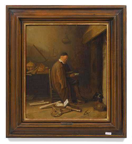 Pieter Symonsz. Potter | Geographer in an interior. | MutualArt