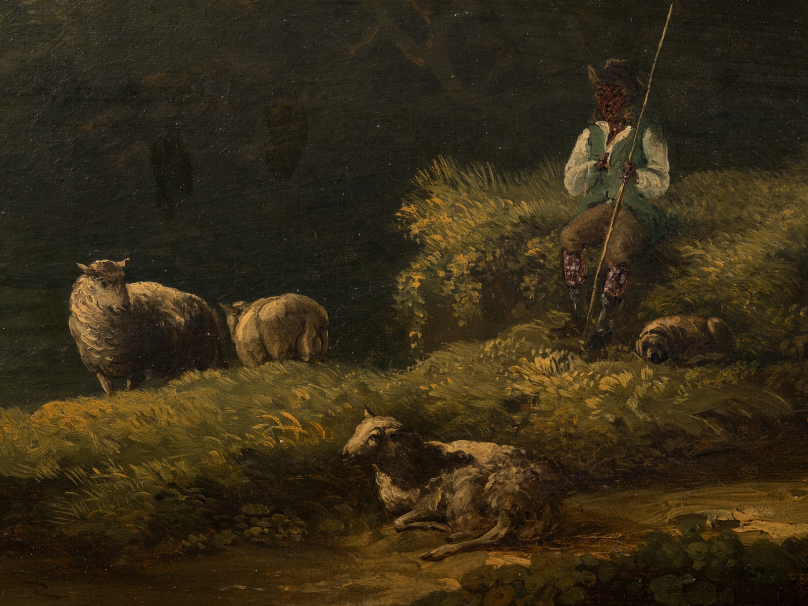 Abraham Pether | A Shepherd and His Flock (1794) | MutualArt