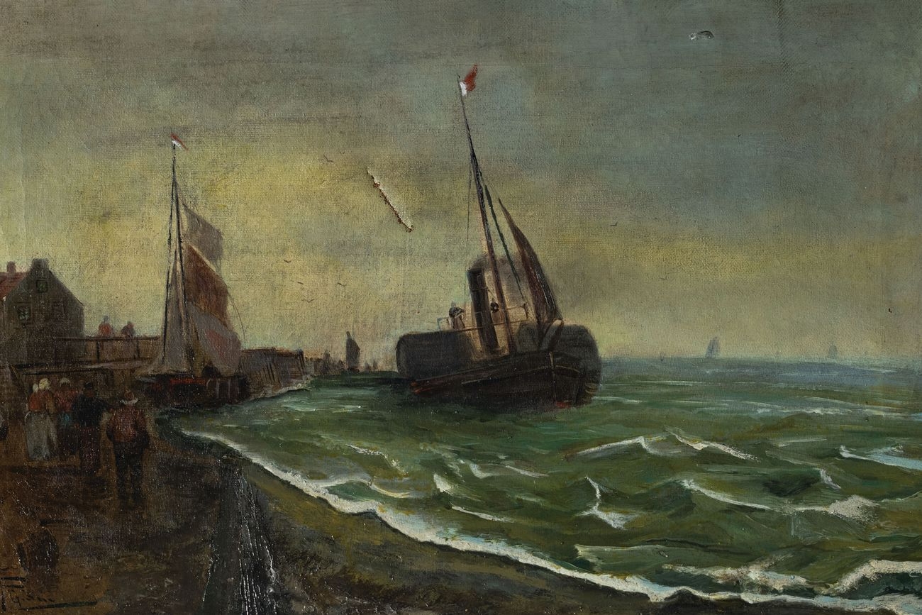 P. Giani | ON THE SEA SHORE (Late 19th Century) | MutualArt
