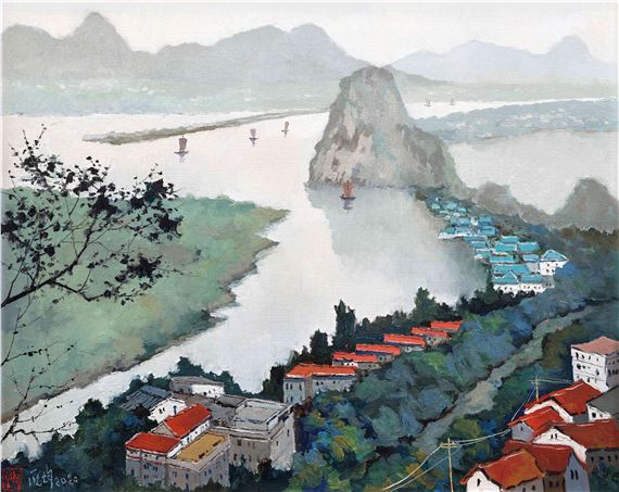 Pang Jiun | The Best Night of Gui Lin Landscape (2019) | MutualArt