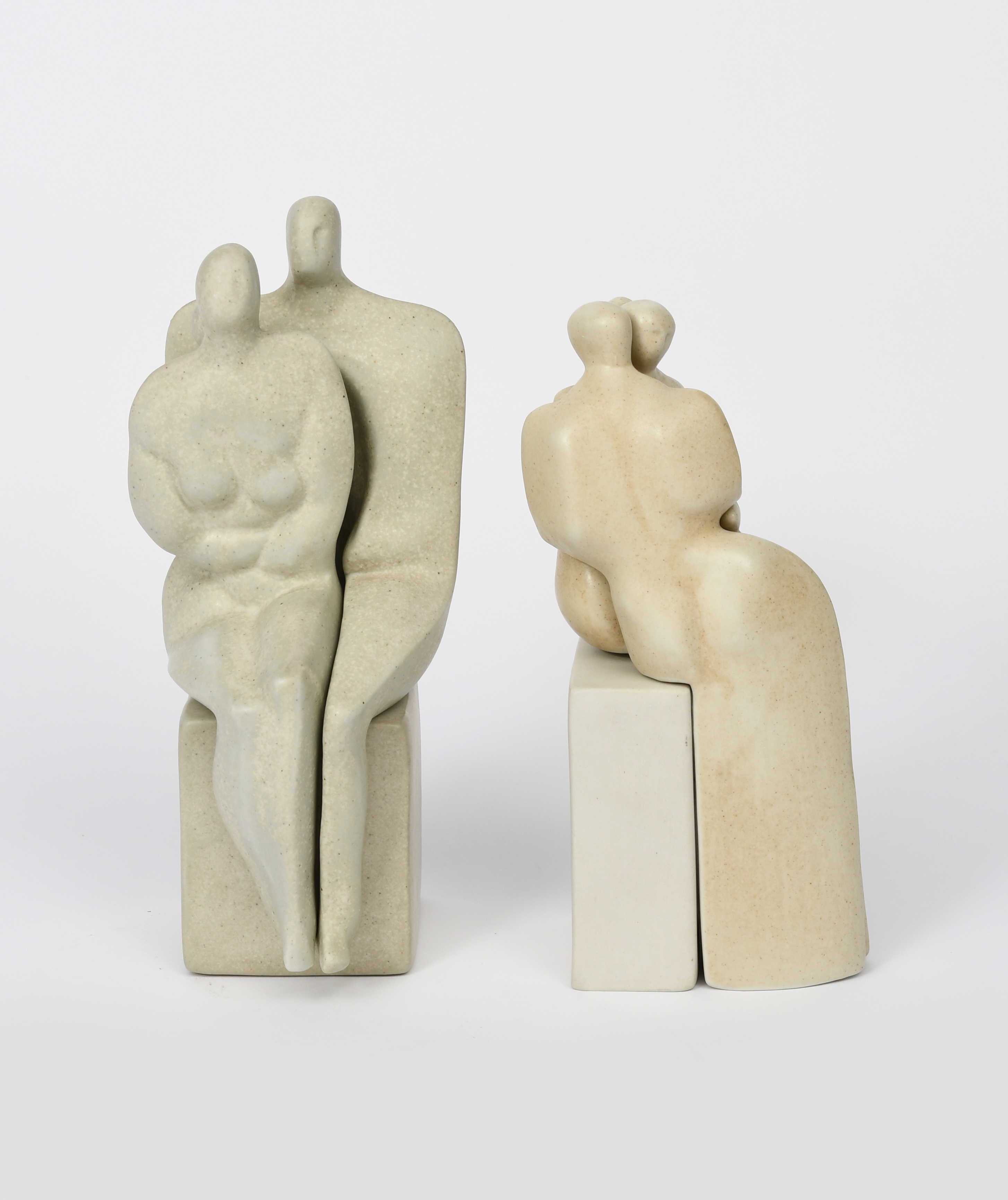 Peter Wright | Couple seated on a Plinth | MutualArt