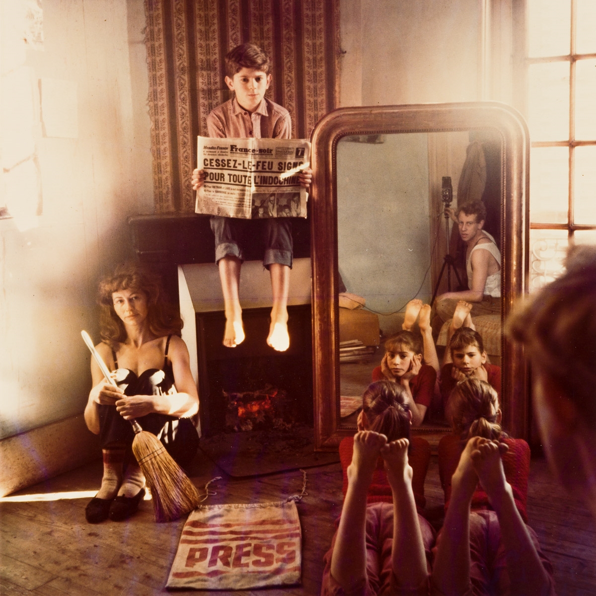 Ed van der Elsken | Self-portrait with Ata Kandó and her children ...