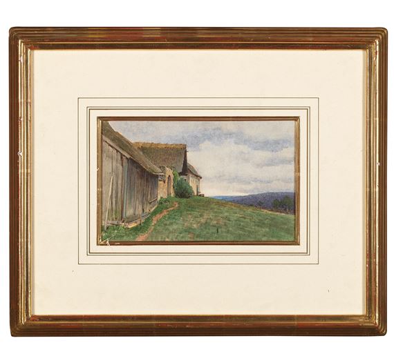 Ferdinand Brunner | A farmhouse and a barn (1917) | MutualArt