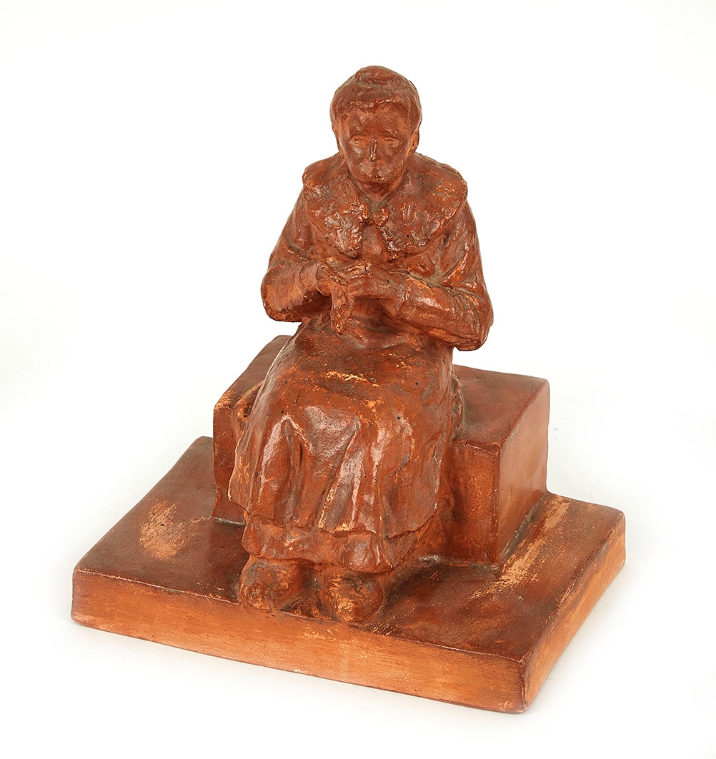 Richard Fath | Vieille femme assise aux sabots | MutualArt