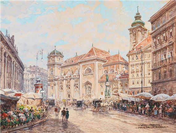 Friedrich Frank | A view of the Freyung in Vienna | MutualArt