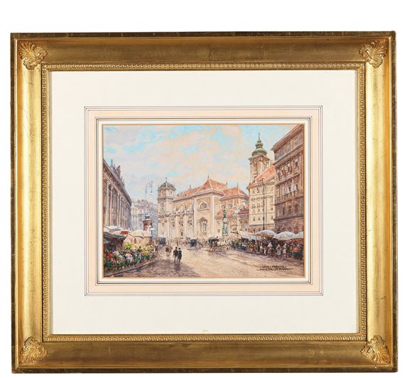 Friedrich Frank | A view of the Freyung in Vienna | MutualArt