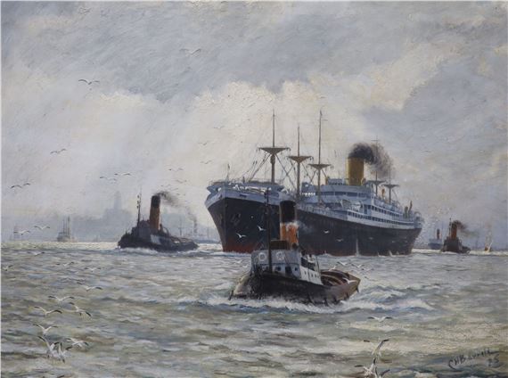 C. Barrett | Shipping on the Thames | MutualArt