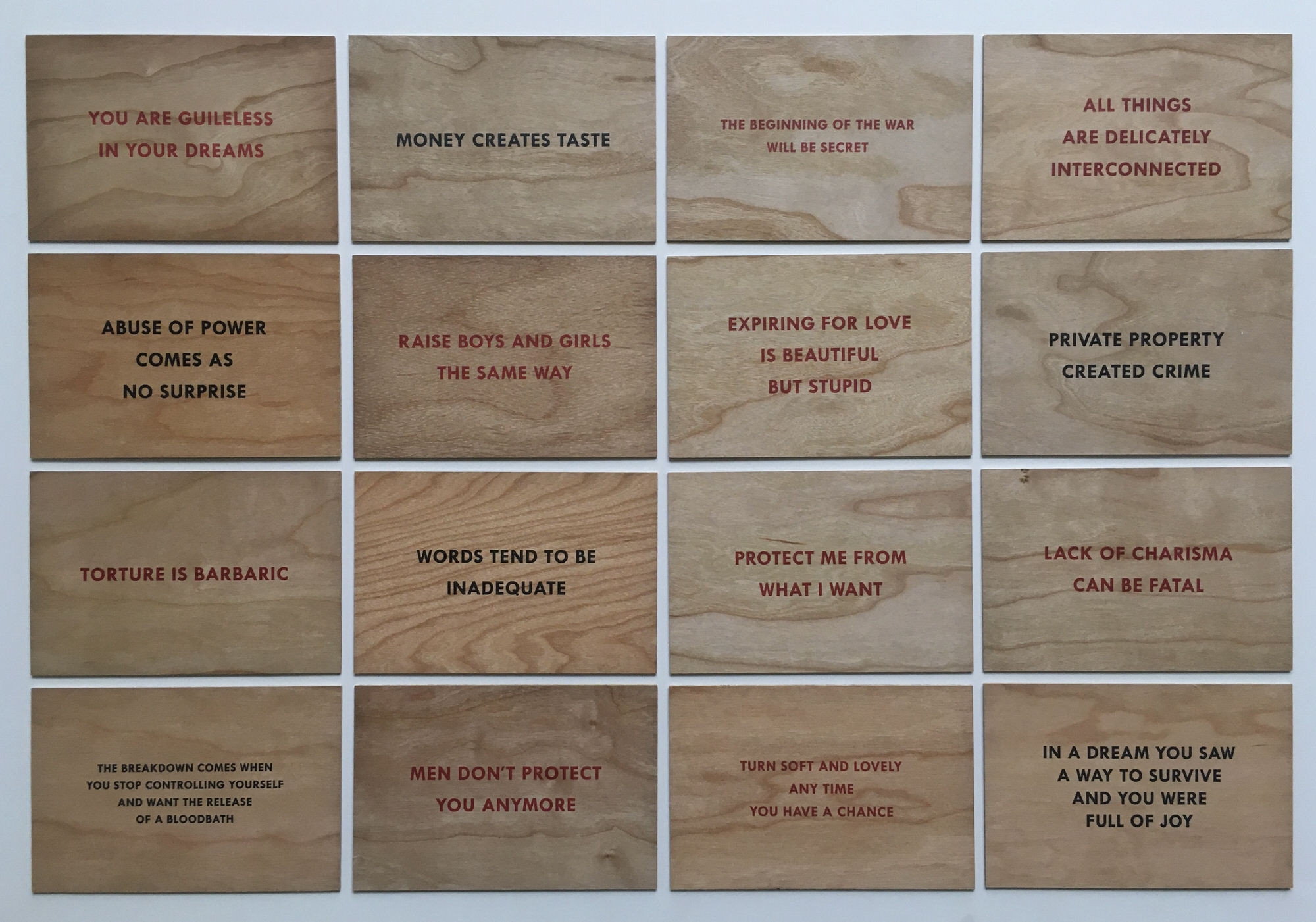 Jenny Holzer | TRUISMS (SET OF SIX) | MutualArt