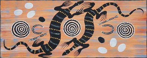 Marita Bennett | Goanna Waterhole & Eggs | MutualArt