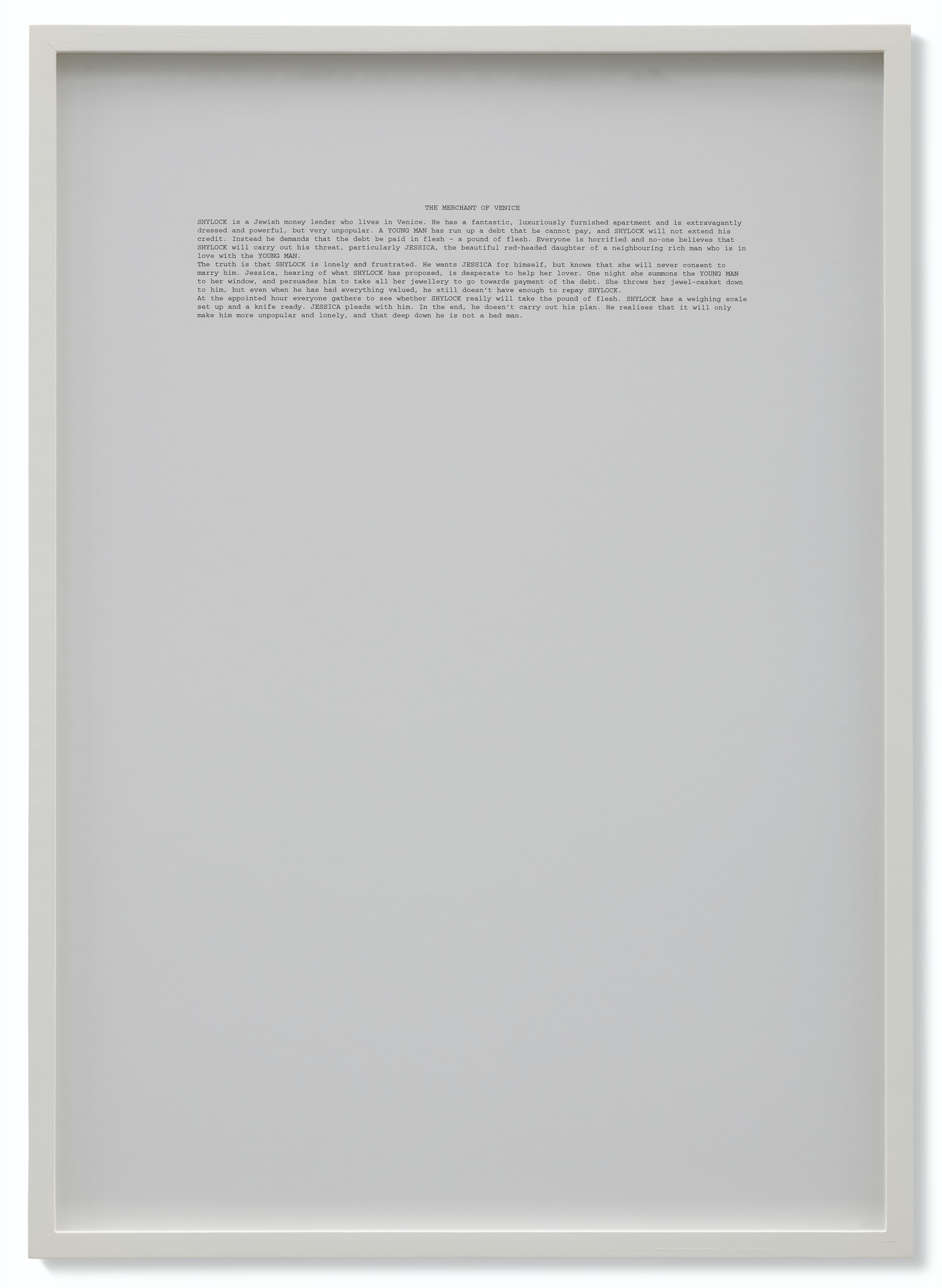 Emma Kay | Shakespeare From Memory | MutualArt