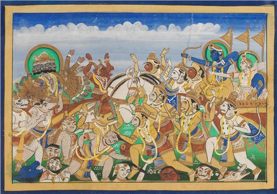 Jaipur School, 19th Century | A scene from the Ramayana : Rama and ...