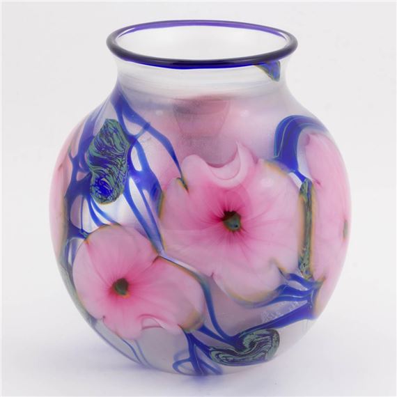 Charles Lotton | MULTI-FLORA STUDIO ART GLASS VASE (1977) | MutualArt