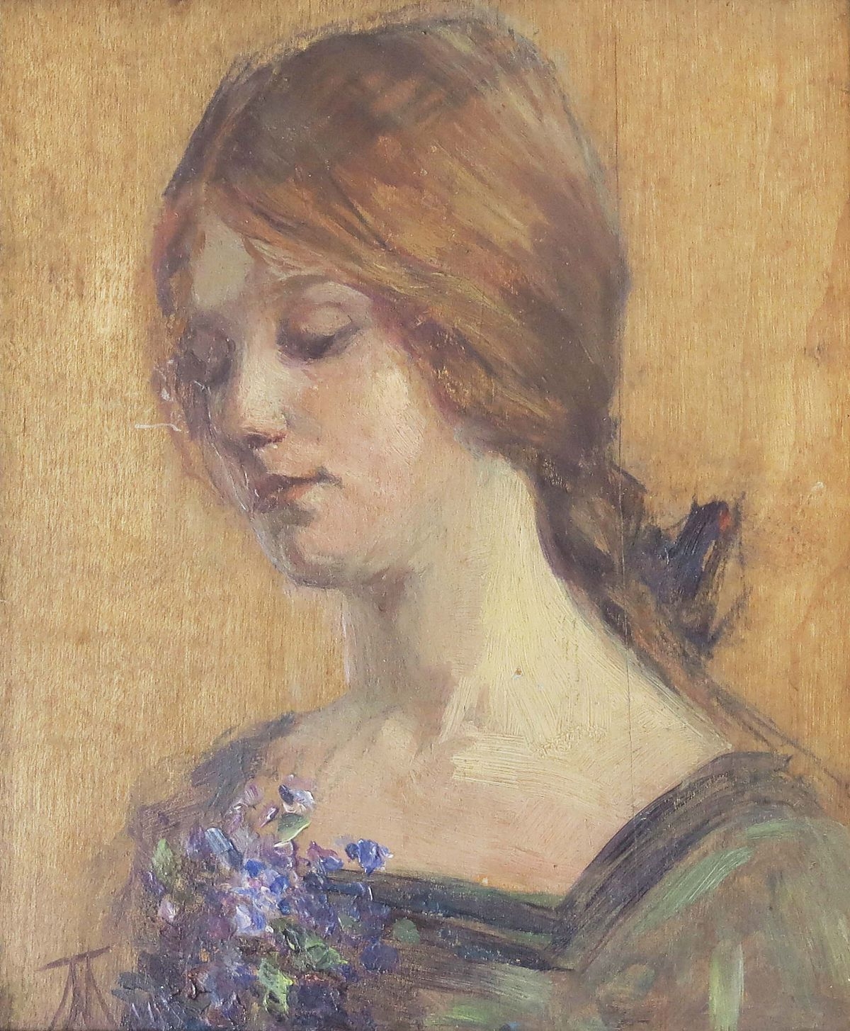 British School, 20th Century | Portrait of a young suffragette | MutualArt