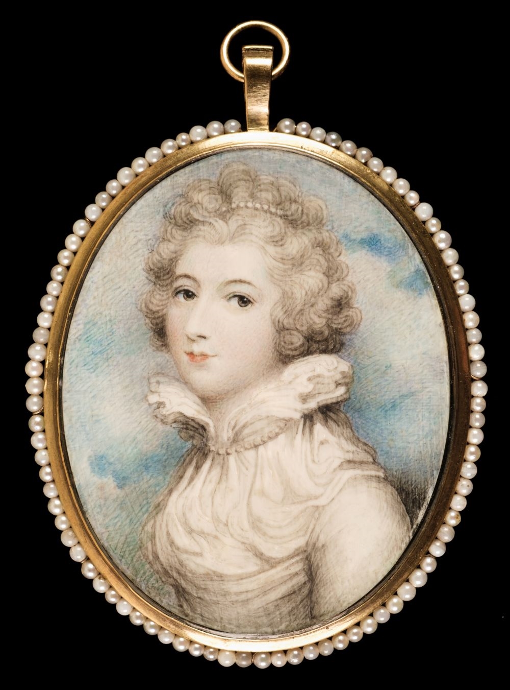 Andrew Plimer | Portrait miniature of a young lady | MutualArt