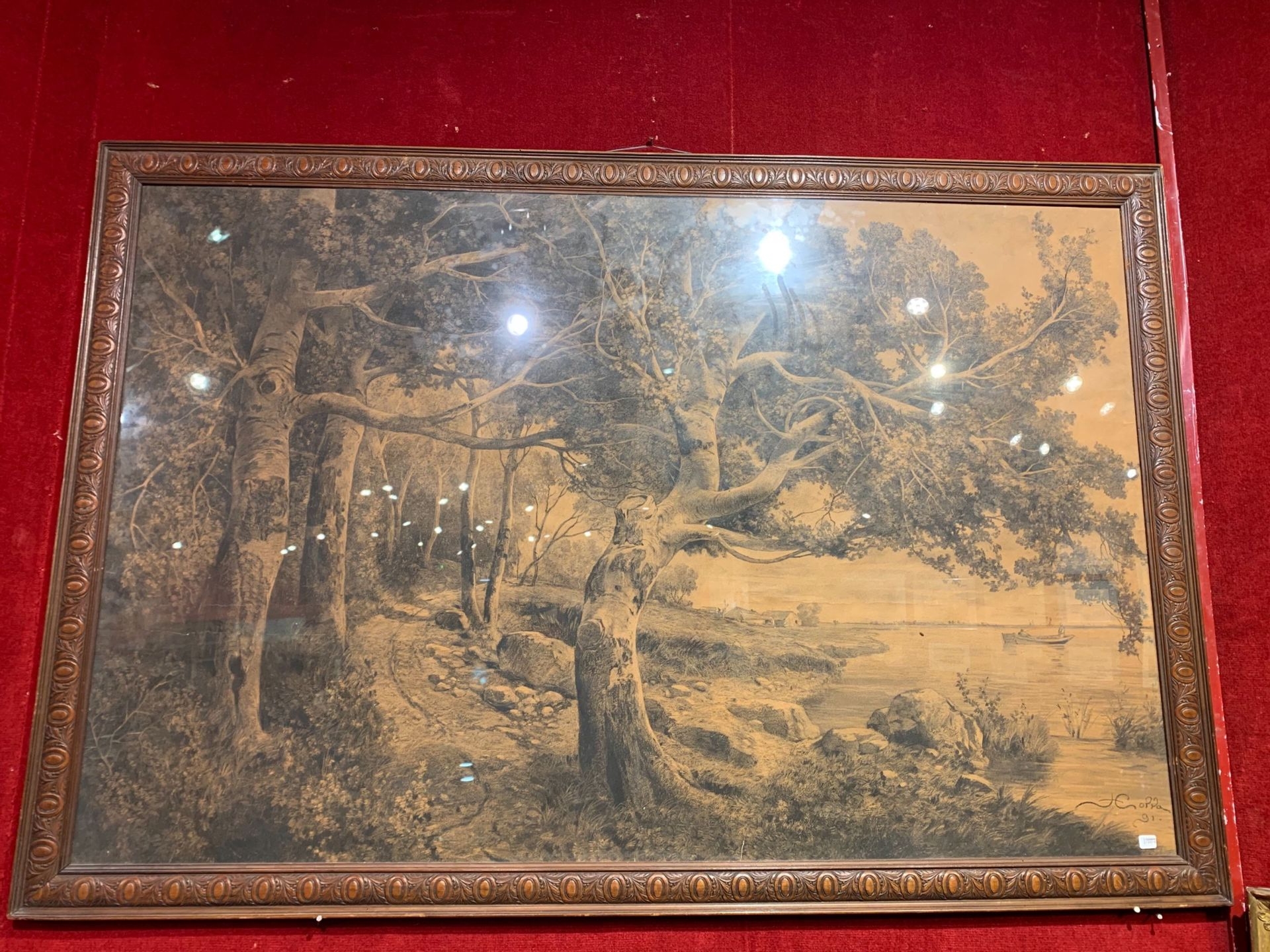 Joseph Colla | Fisherman in a Boat (1891) | MutualArt