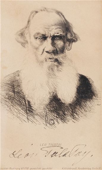 Léon Lvovitch Tolstoi | Portrait of Leo Tolstoy (1906) | MutualArt