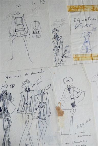 Karl Lagerfeld | Set of 4 original drawings | MutualArt