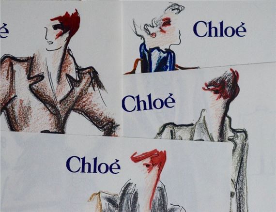 Karl Lagerfeld | Set of 4 original drawings | MutualArt