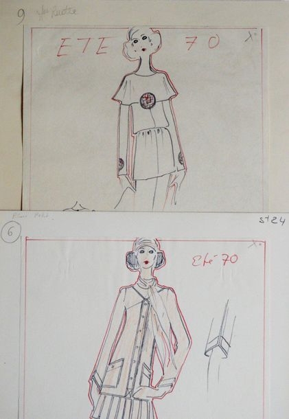 Karl Lagerfeld | Set of 3 original drawings | MutualArt