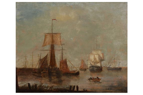 Dutch School, 18th Century | Seascape with Dutch Ships | MutualArt