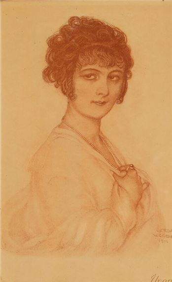 Gerda Wegener | Portrait of Yvonne (1914) | MutualArt