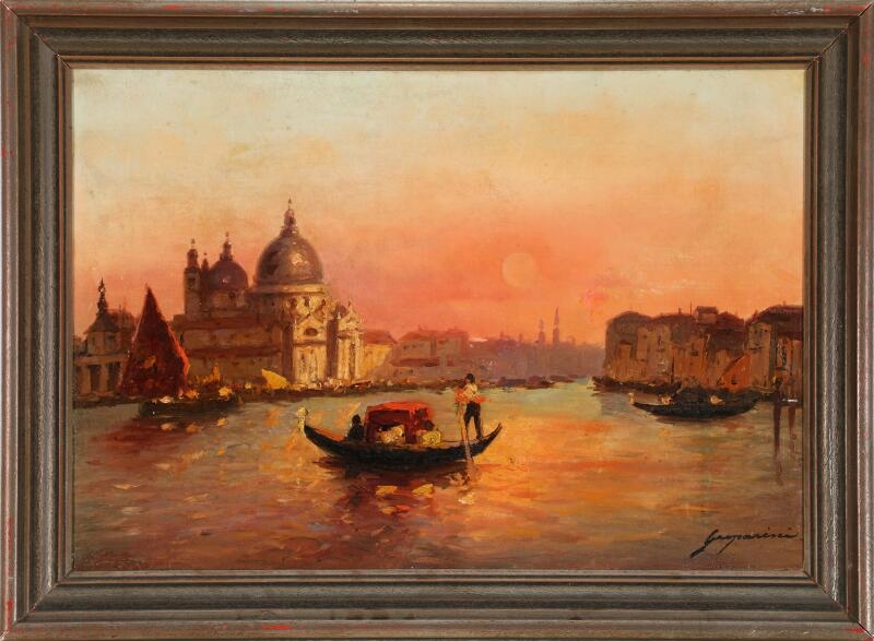 Luigi Gasparini | Sunset view from Canal Grande in Venice | MutualArt