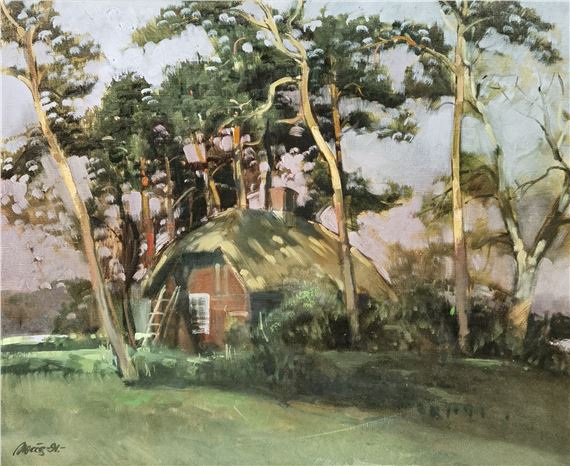 Jan Wolek | Domek wśród drzew (1991) | MutualArt