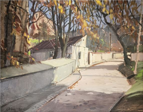 Jan Wolek | Uliczka w miasteczku | MutualArt