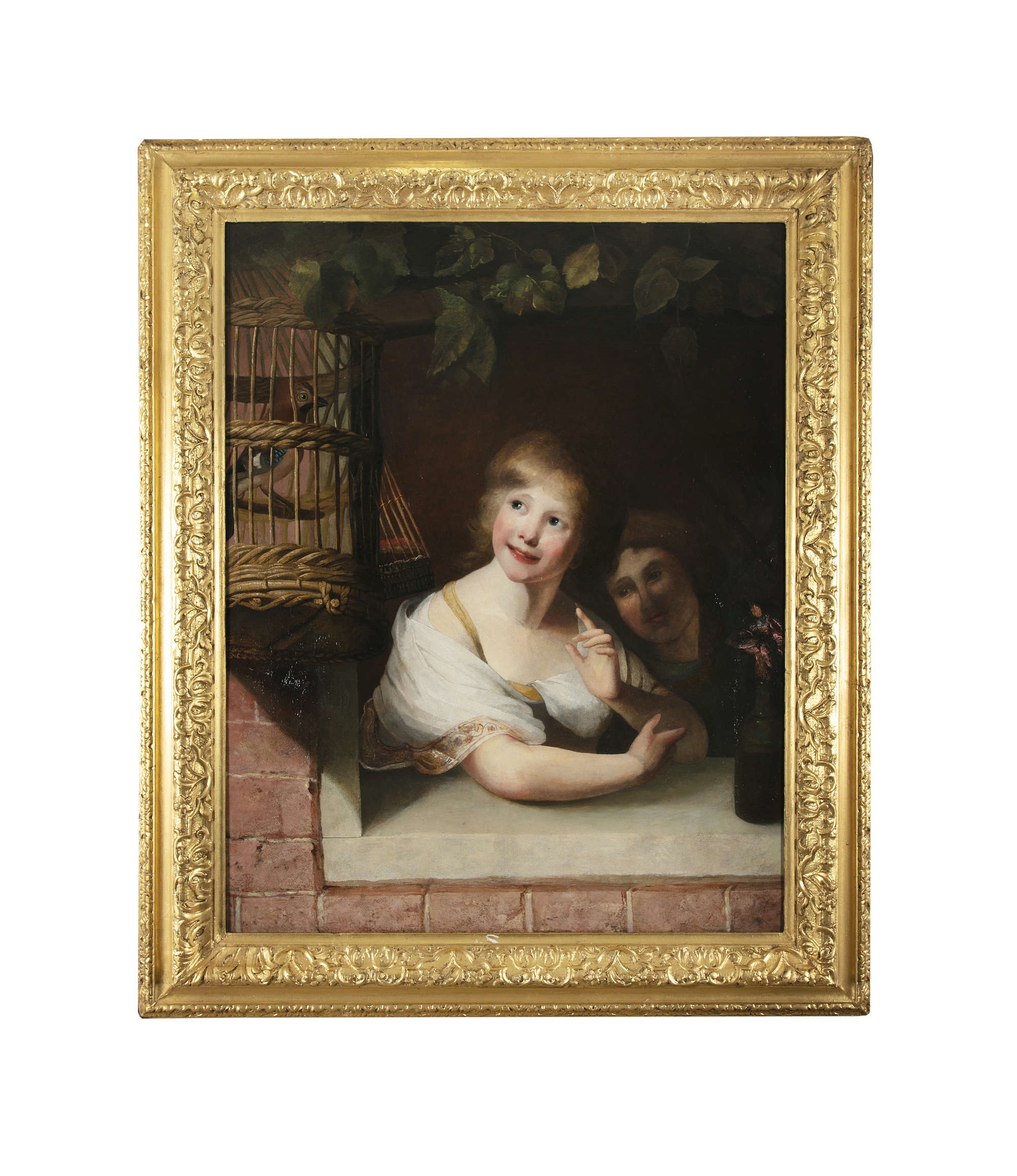 Matthew William Peters | Two Young Girls Framed in a Window Admiring a ...