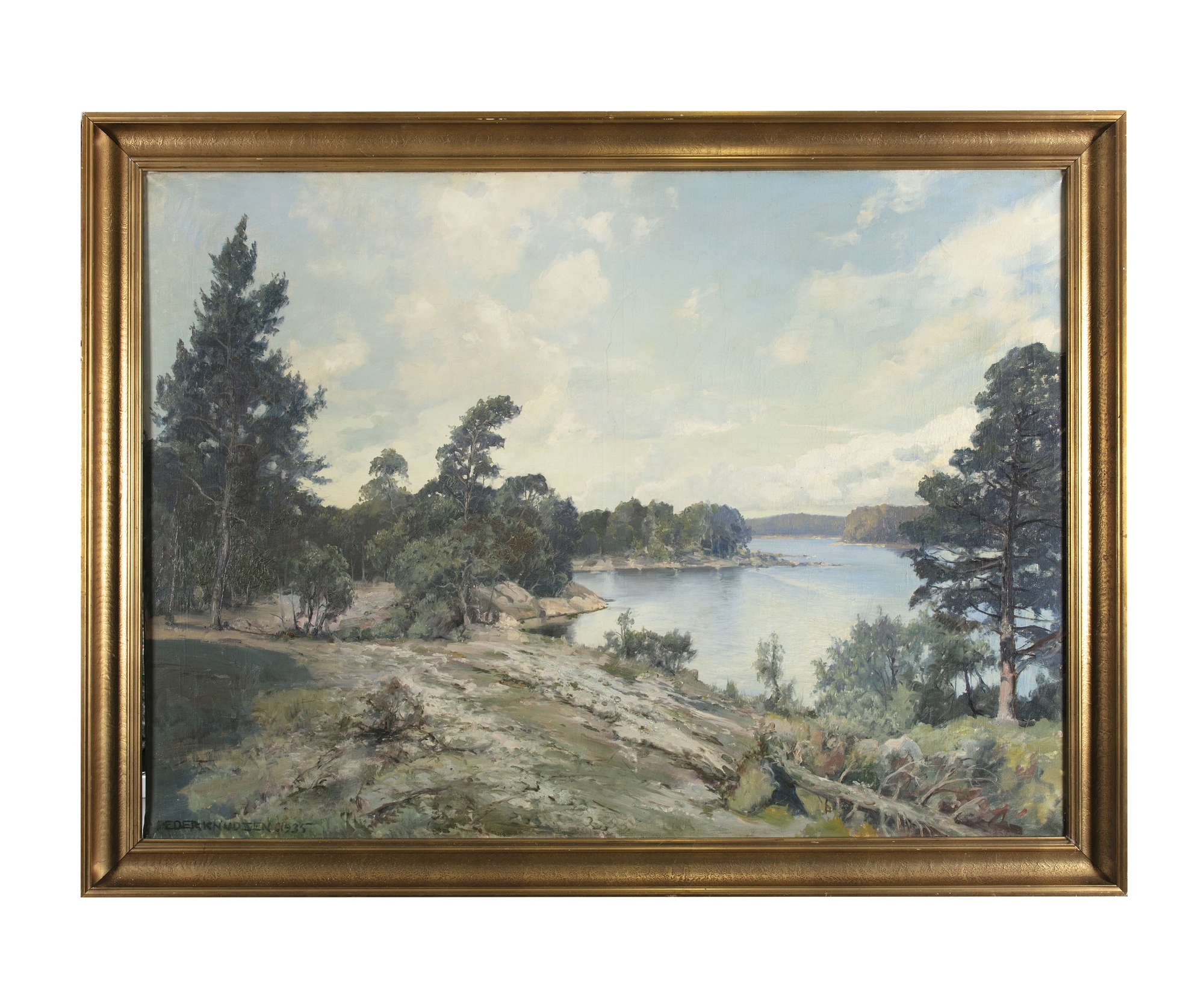 Peder Knudsen | A Scandinavian Lake (1935) | MutualArt