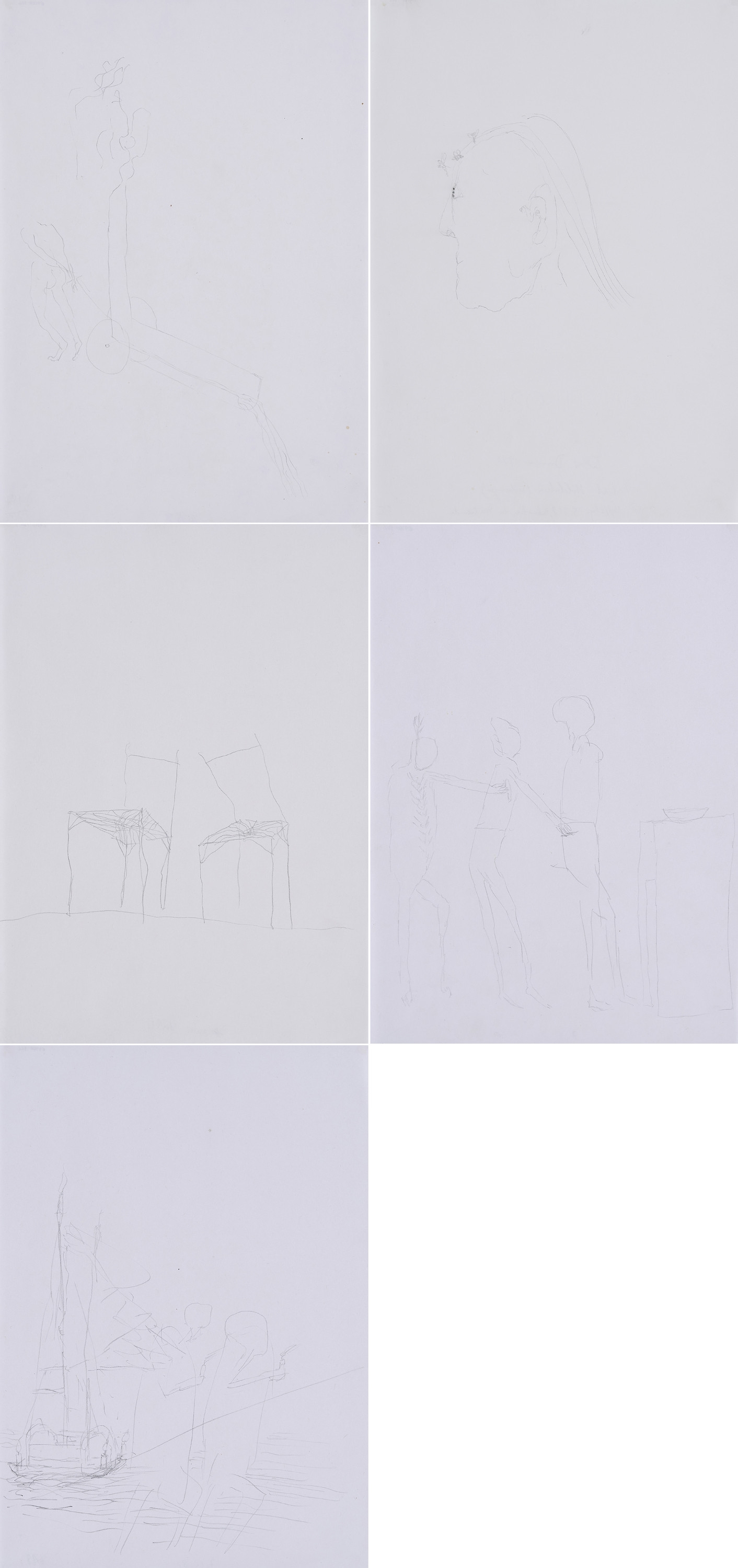 Felix Droese | Mixed Lot of 5 Drawings. (1980 - 1983) | MutualArt