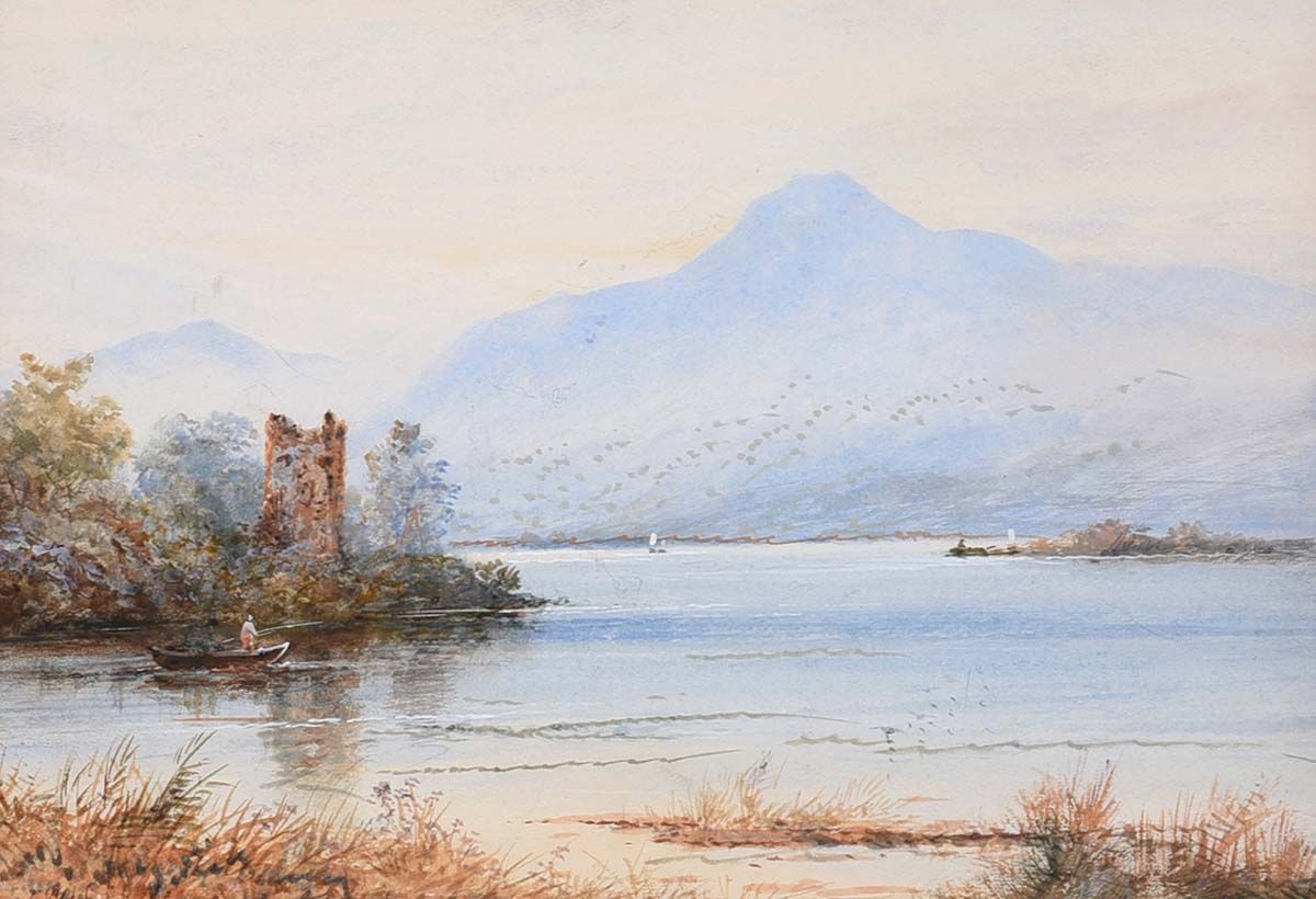 T. Wilson | CASTLE RUINS BY THE LOUGH | MutualArt