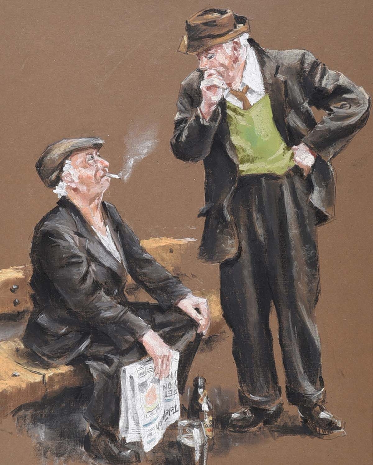 Michael Mcdade | A CHAT ON THE PARK BENCH | MutualArt